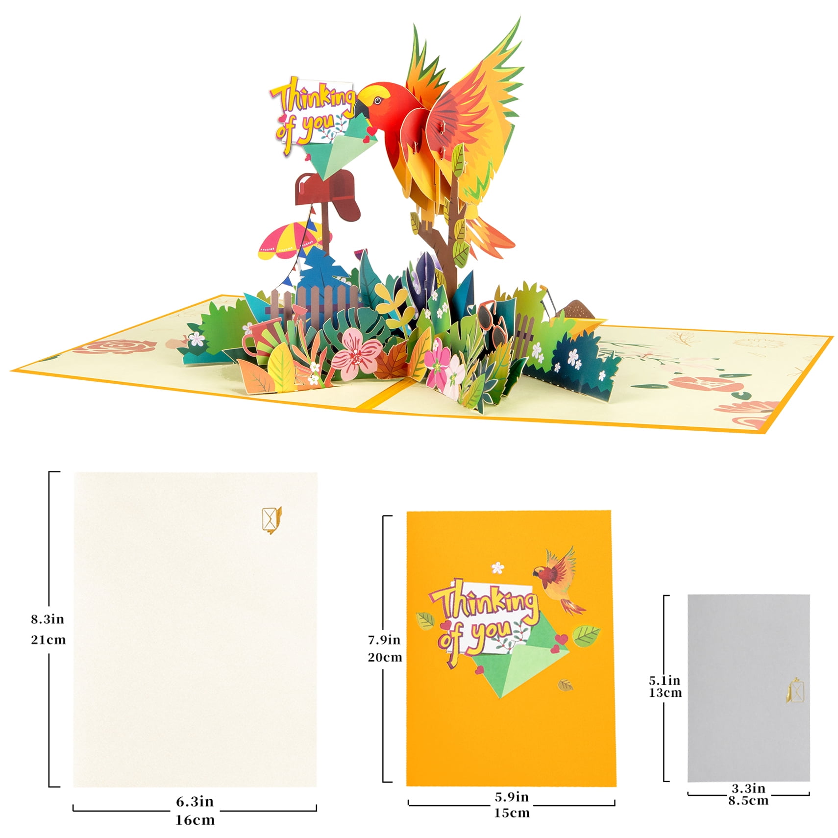 Pop Up Card for Thinking of you 3D Greeting Card with Envelope Gifts ...