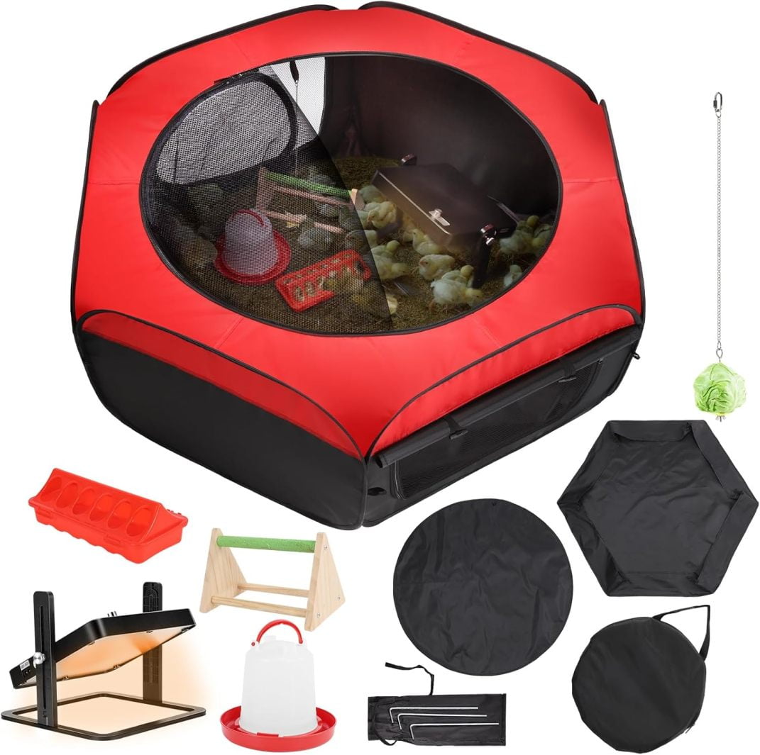 Pop-Up Chick Brooder Kit with Heating Plate – Complete Starter Set for ...