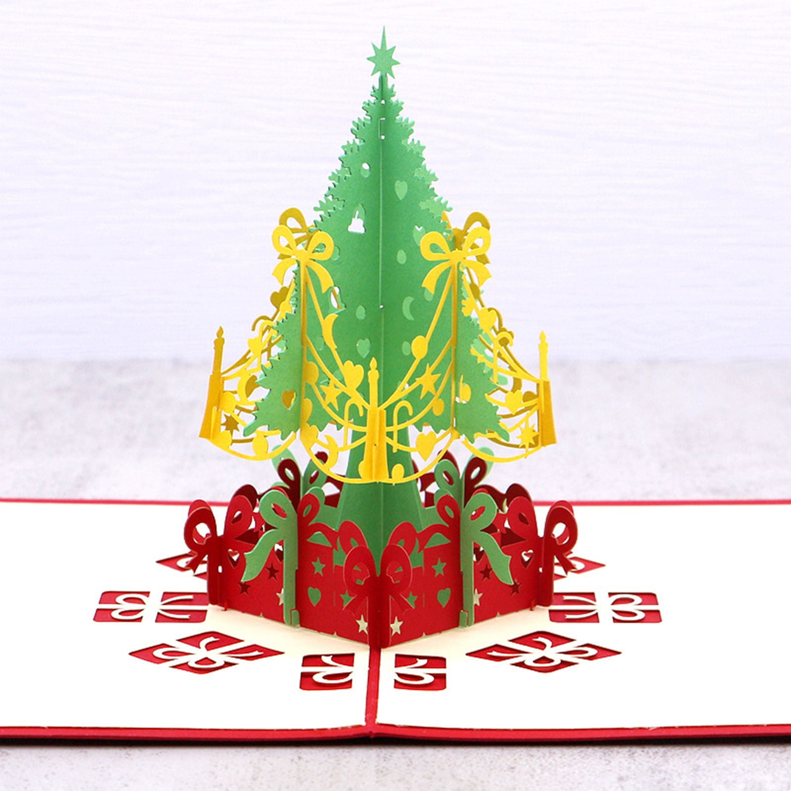Pop Up Christmas Cards，3D Christmas Cards with envelopes and Greeting ...