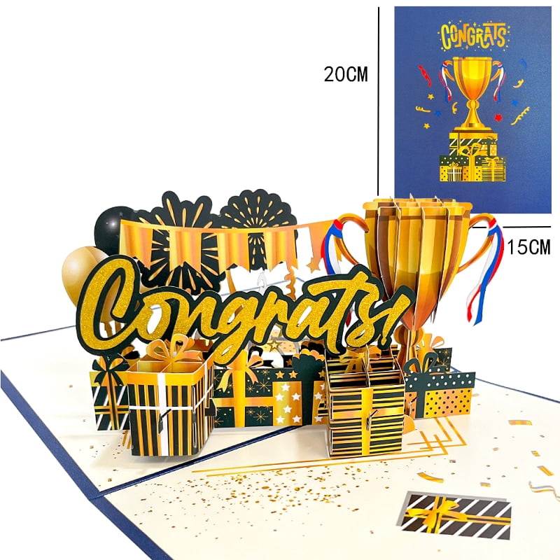 Pop Up Congrats Card, Graduation Card, Congratulations Card, 3D ...