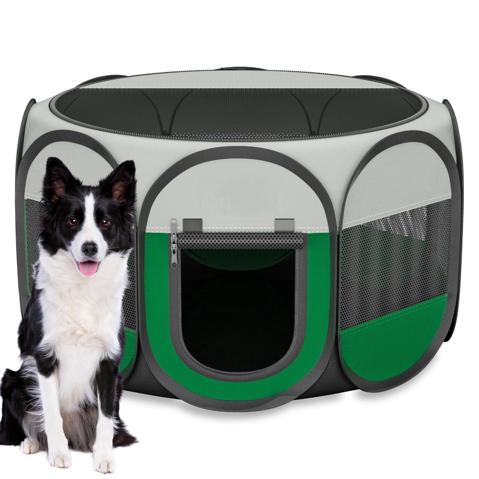 Pop-up Dog Playpen 36" Pet Dog Playpen Portable for Outdoor ...