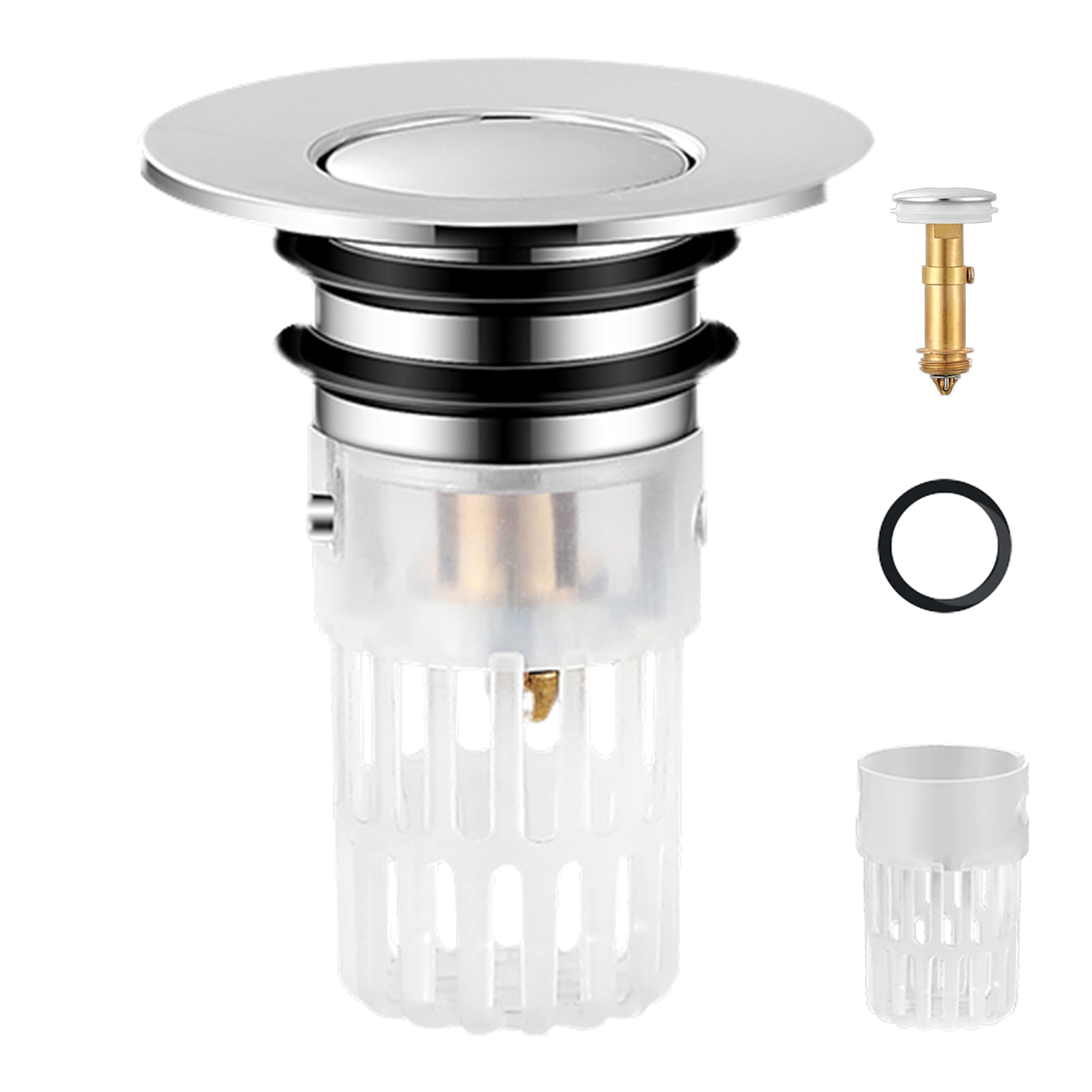 Pop Up Drain Filter Bathroom Sink, Anti Clogging Pop Up Drain Hair ...