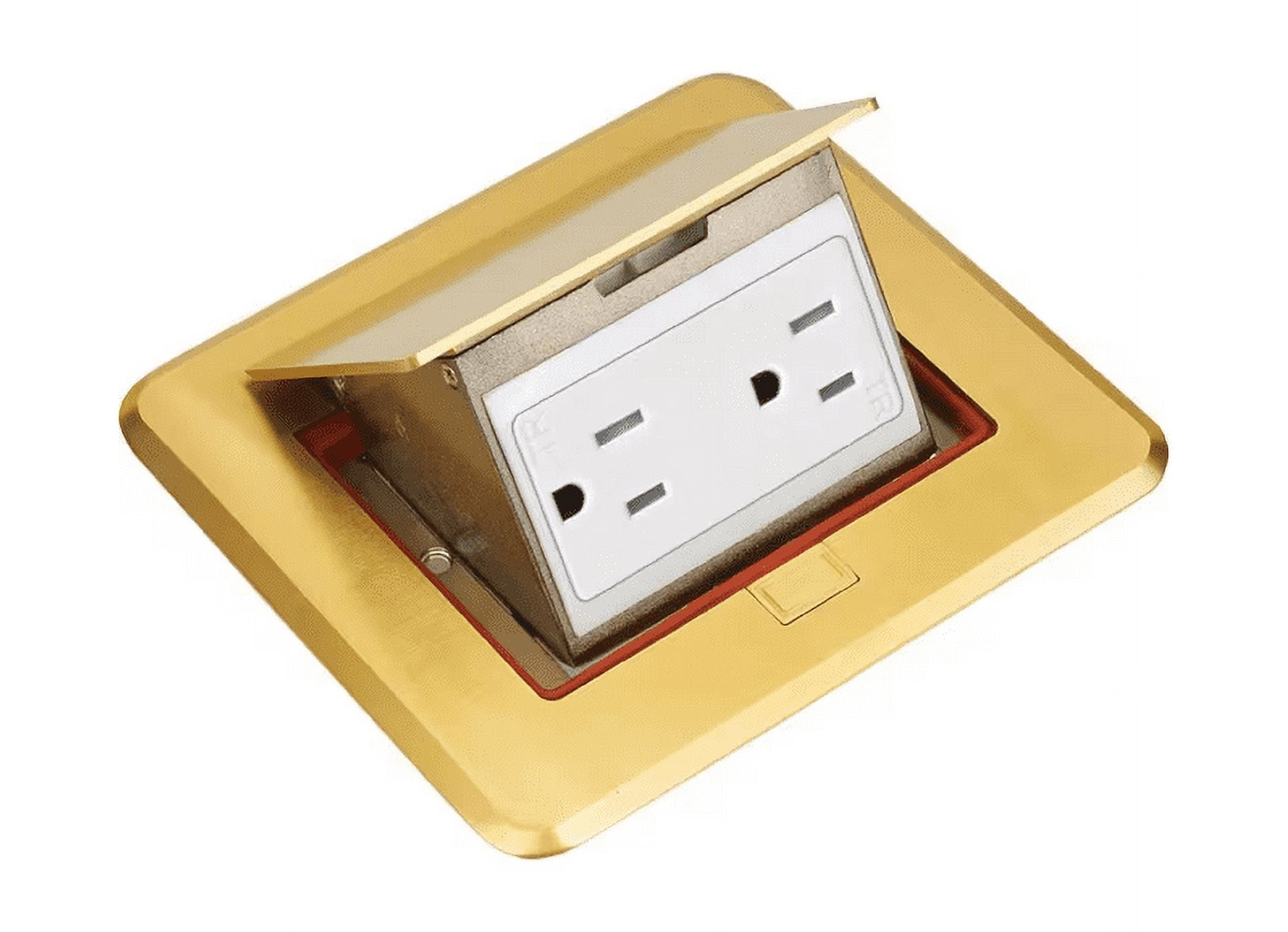 Pop-Up Floor Outlet, Electrical Box for Wood Sub-Flooring with 15A TR ...