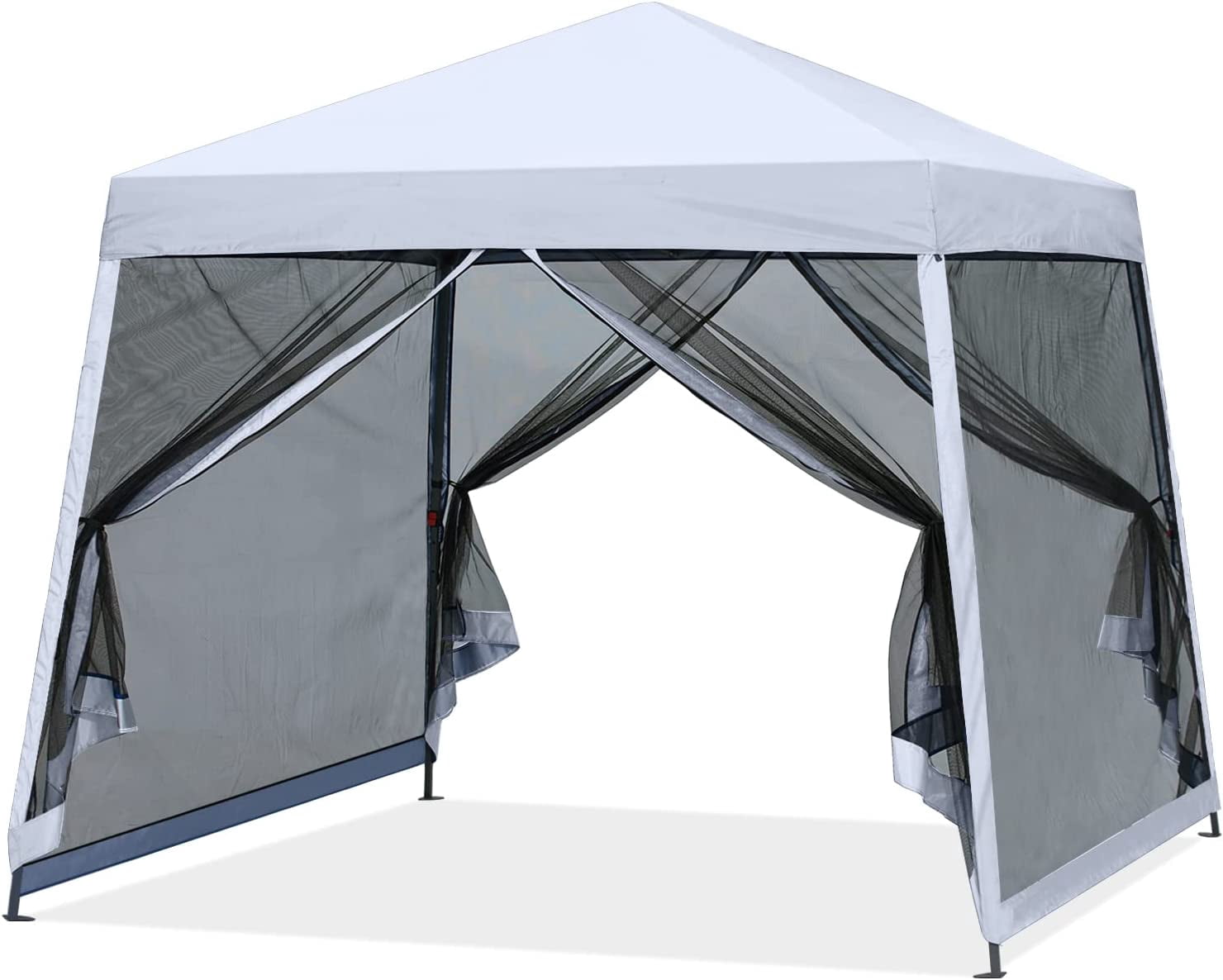 Pop Up Gazebo Canopy with Mosquito Netting (11x11, White) - Walmart.com
