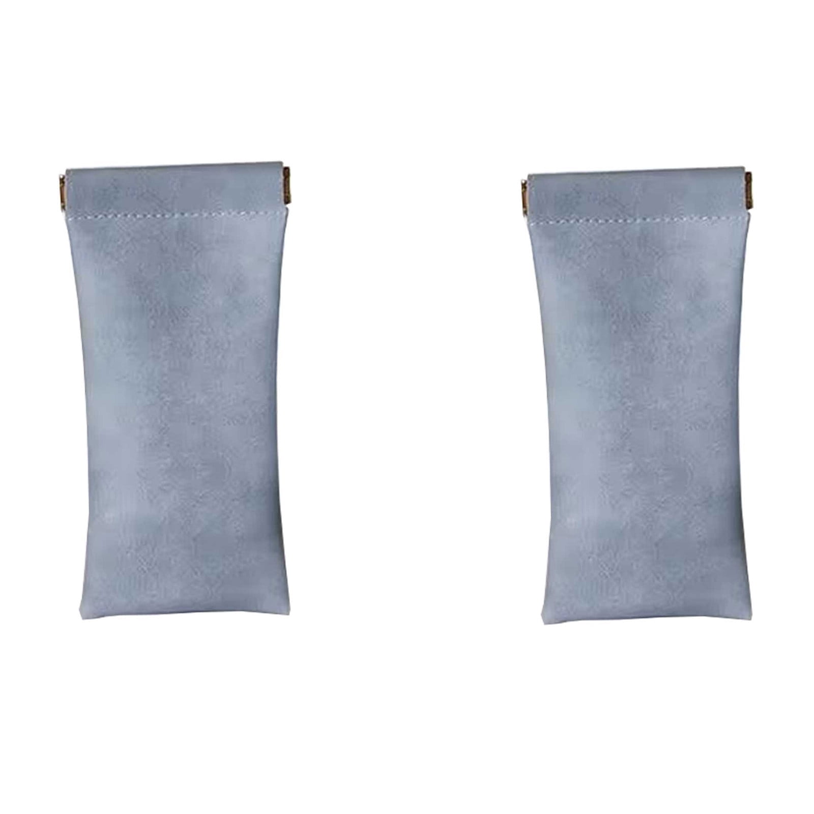 Glasses Case 2 Pack, Spring Loaded Auto Close Eyeglass Pouch, Velvet ...