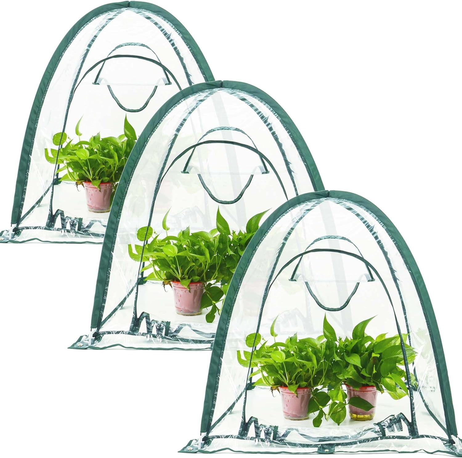 Pop Up Greenhouse Cover Flower House,pack of 3,Mini Gardening Plant ...