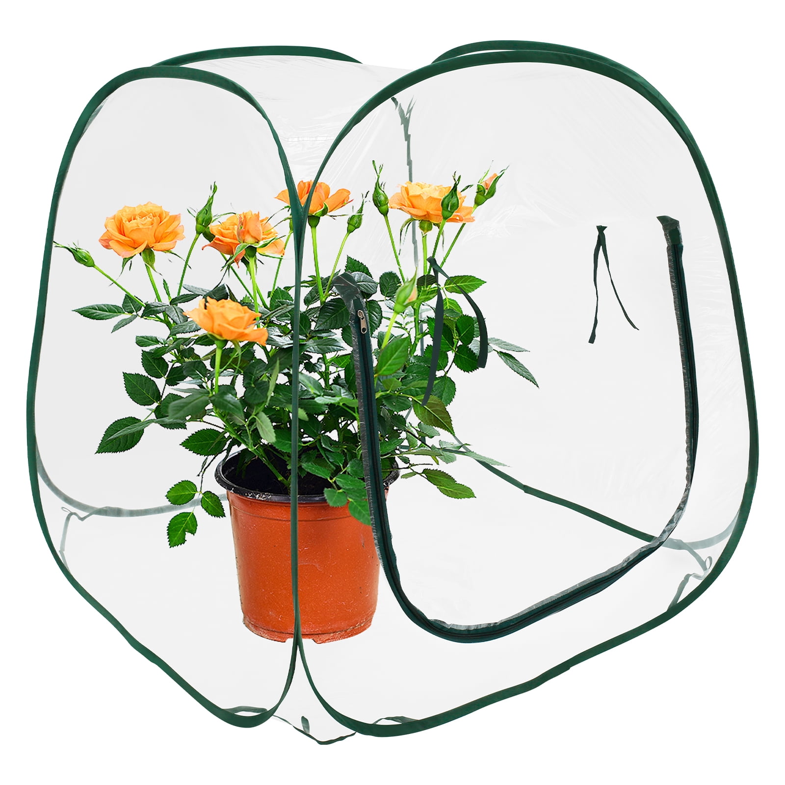Pop Up Greenhouse Plant Cover 39"x39"x39" Portable Mini Transparent ...