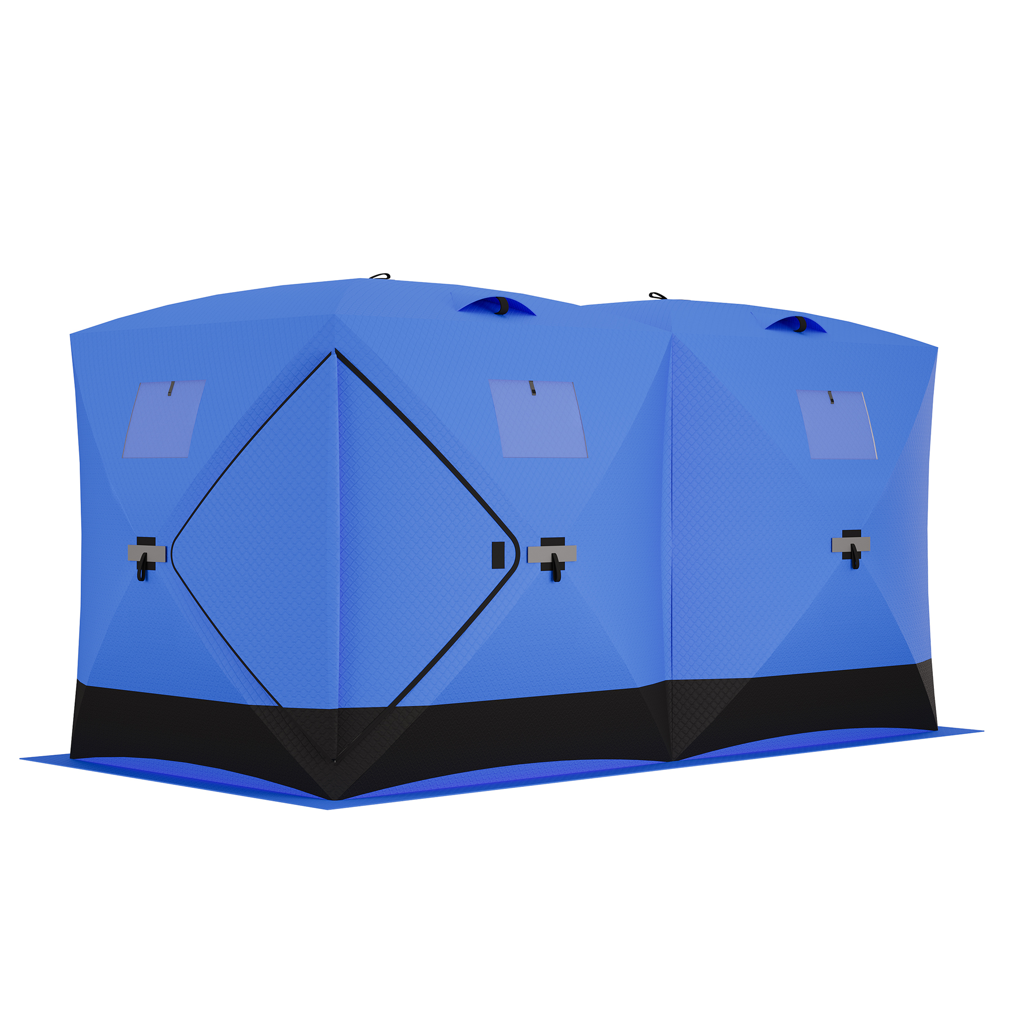 Pop Up Insulated Ice Fishing Tent for 4-6 People, Portable Ice Fishing ...