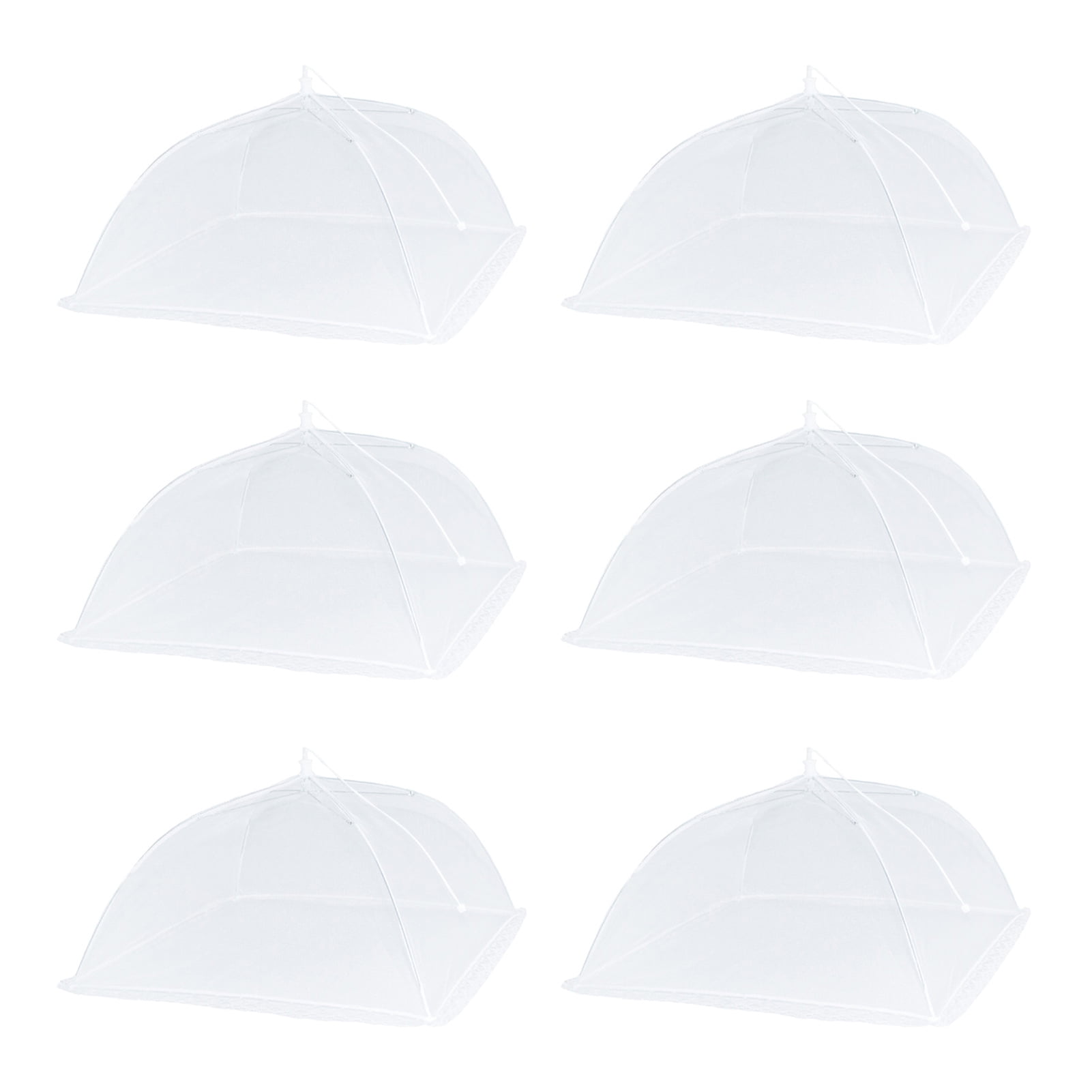 Pop-Up Mesh Screen Food Cover Tent Umbrella, 6 Pack White Food Cover ...