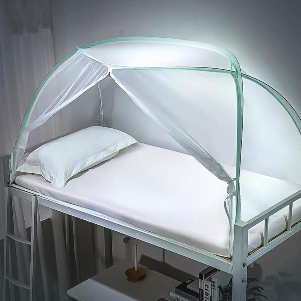 Pop-Up Mosquito Net Tent for Beds Mosquito Net for Students Dorm Bunk Bed Portable Folding ...