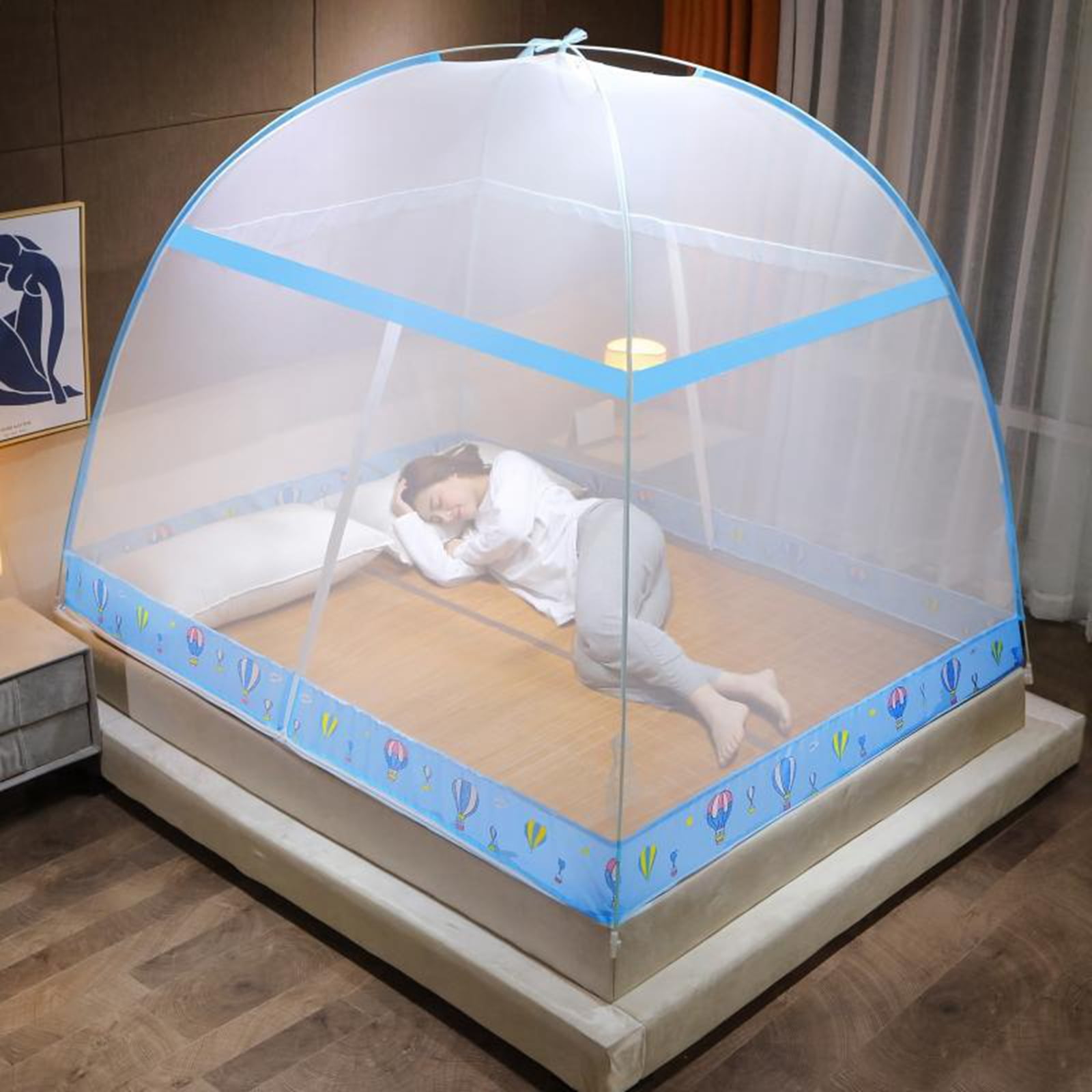 Pop-Up Mosquito Net Tent for Beds Portable Folding Design with Net Bottom for Baby Adults Trip ...