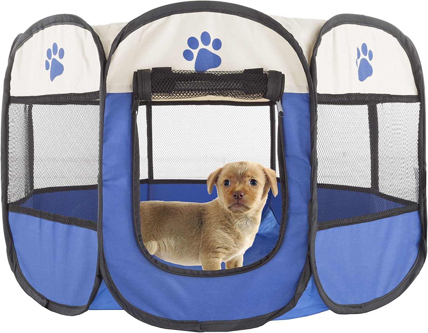 Pop-Up Pet Playpen - 26-Inch Indoor and Outdoor Dog Kennel with ...