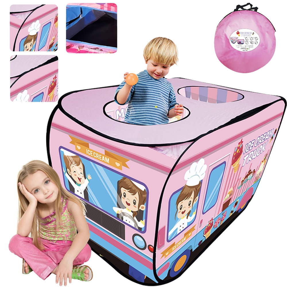 Pop Up Play Tent for Kids - Foldable Indoor & Outdoor Playhouse Vehicle ...