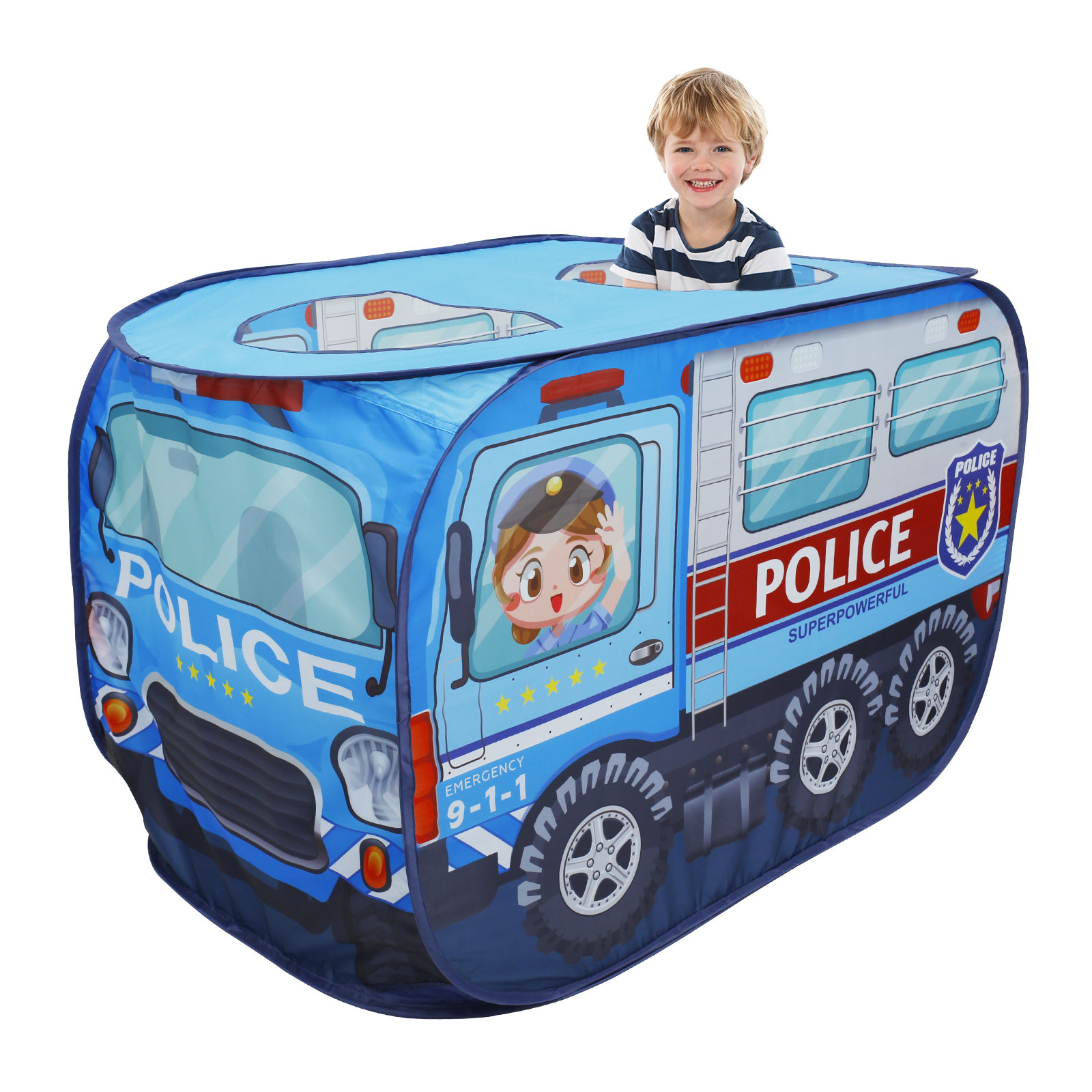 Pop Up Police Car Tent | Kids Play Tent for Boys & Girls Indoor Outdoor ...