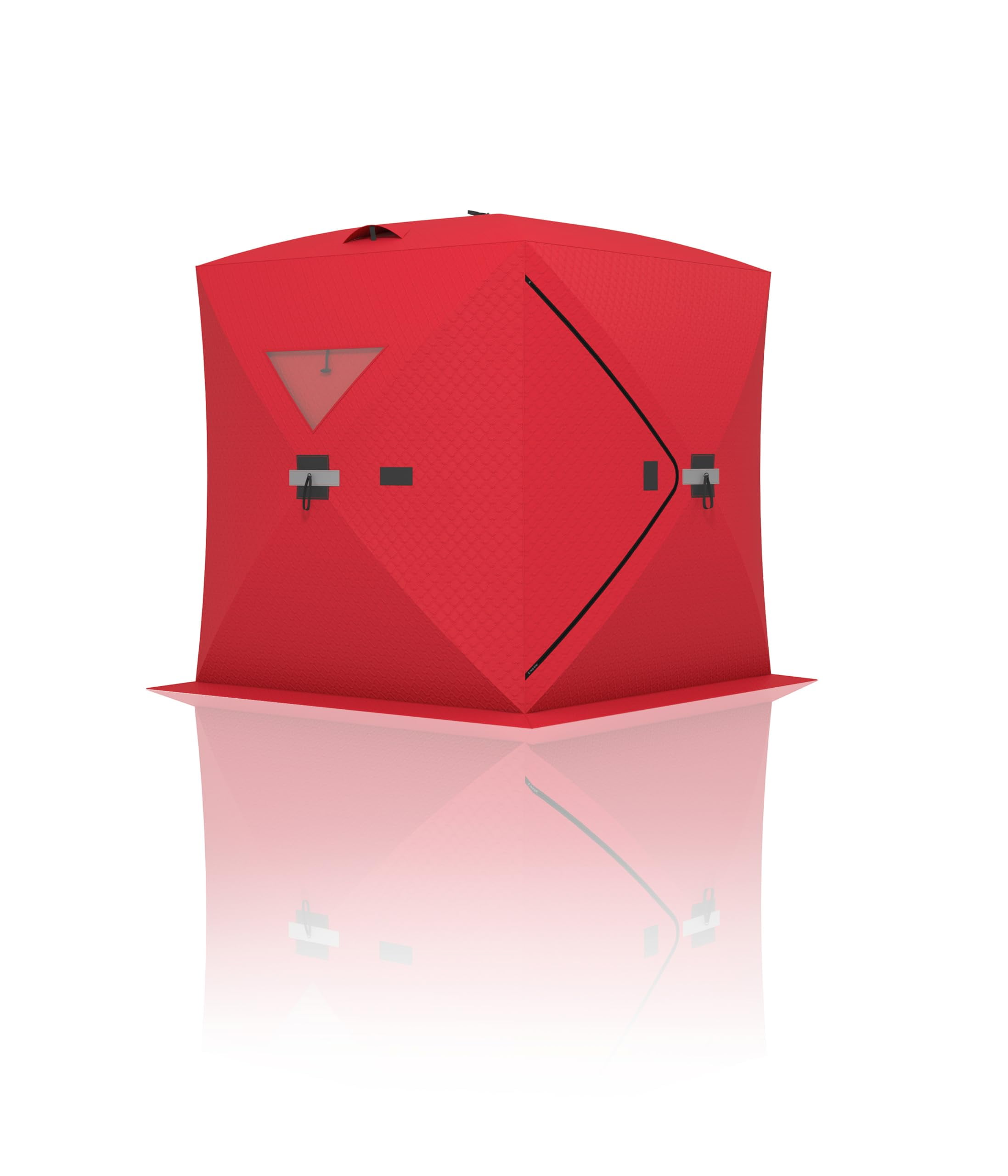 Pop-Up Portable Hub-Style Ice Fishing Shelter, 2-3 Man Portable Ice ...