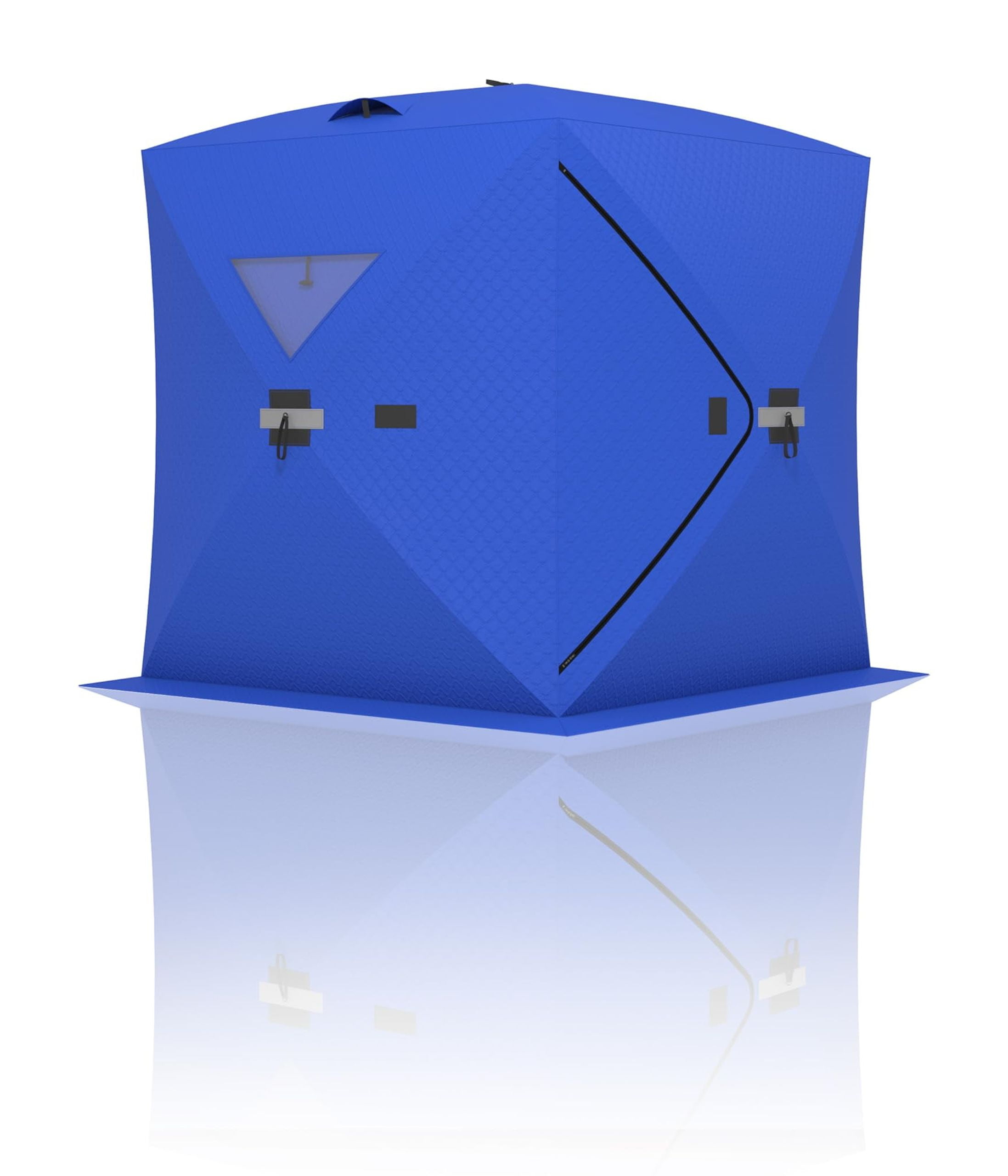 Pop-Up Portable Hub-Style Ice Fishing Shelter, 2-3 Man Portable Ice ...