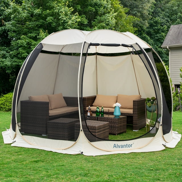 12x12Ft Pop-Up Canopy Screen House Tent - Lightweight Outdoor Screen ...
