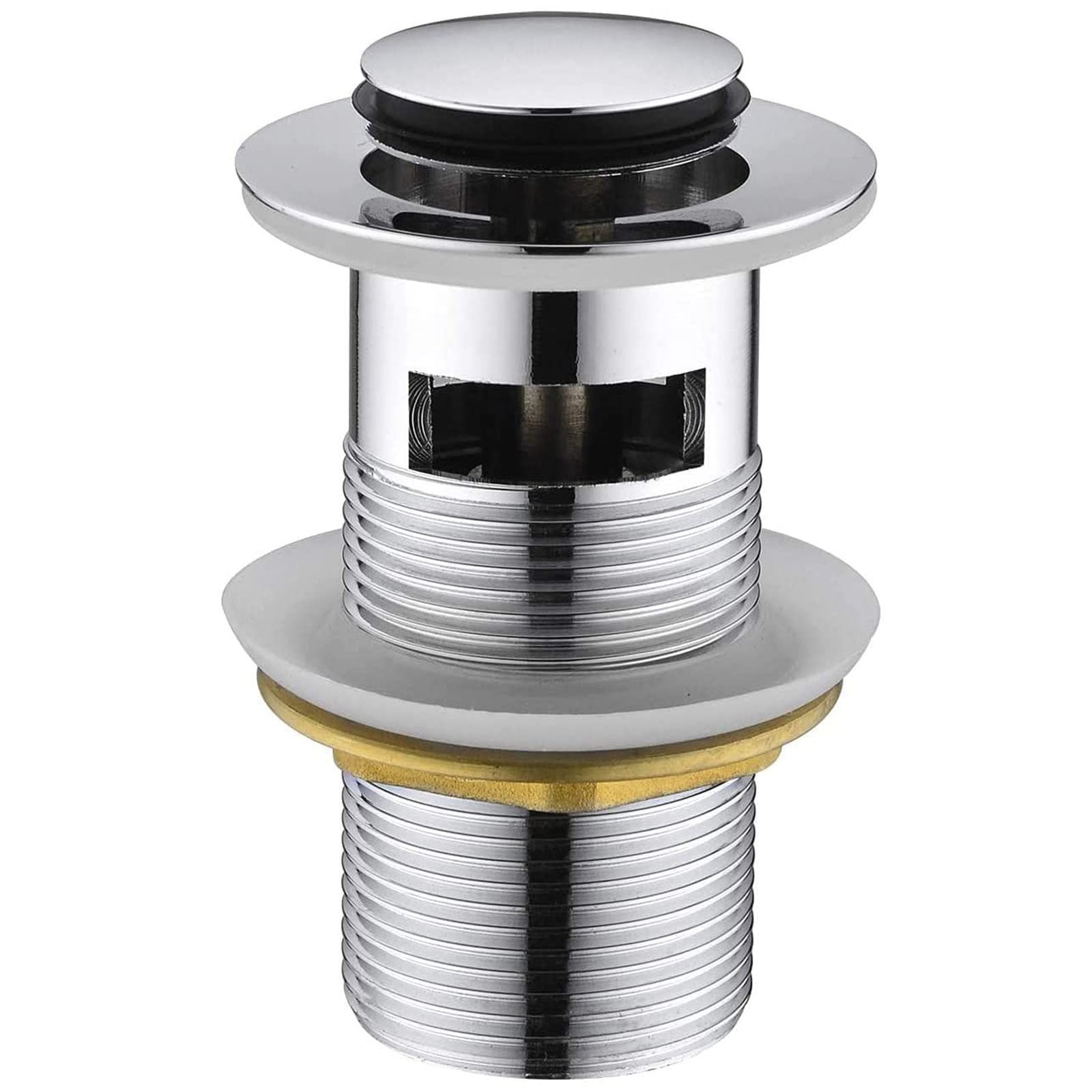 Pop-Up Sink Drain Stopper with Overflow Prevention - Universal Bathroom ...