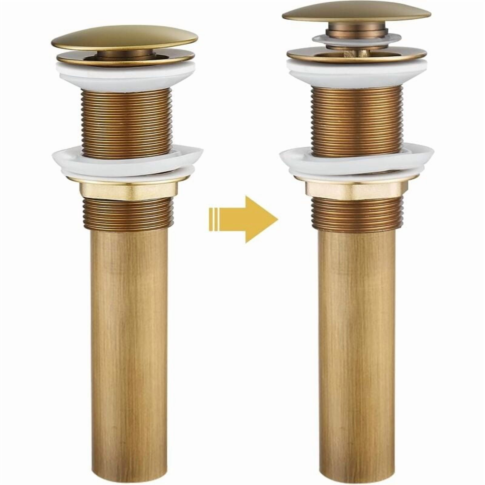 Pop Up Sink Plug Without Overflow, Brass Sink Plug, Pop Up Drain ...