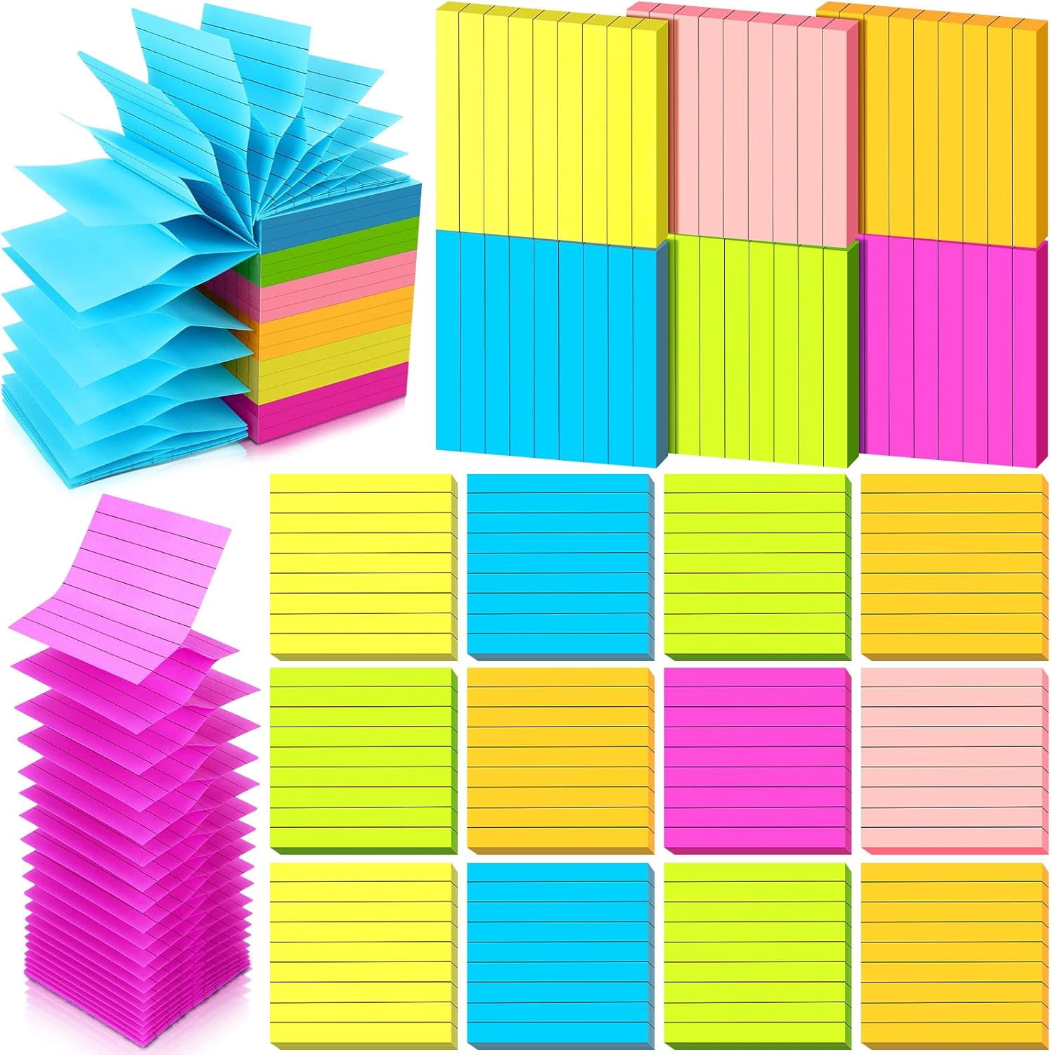 Pop Up Sticky Notes Sheets Colored Sticky Notes Self Adhesive Memo Pads ...