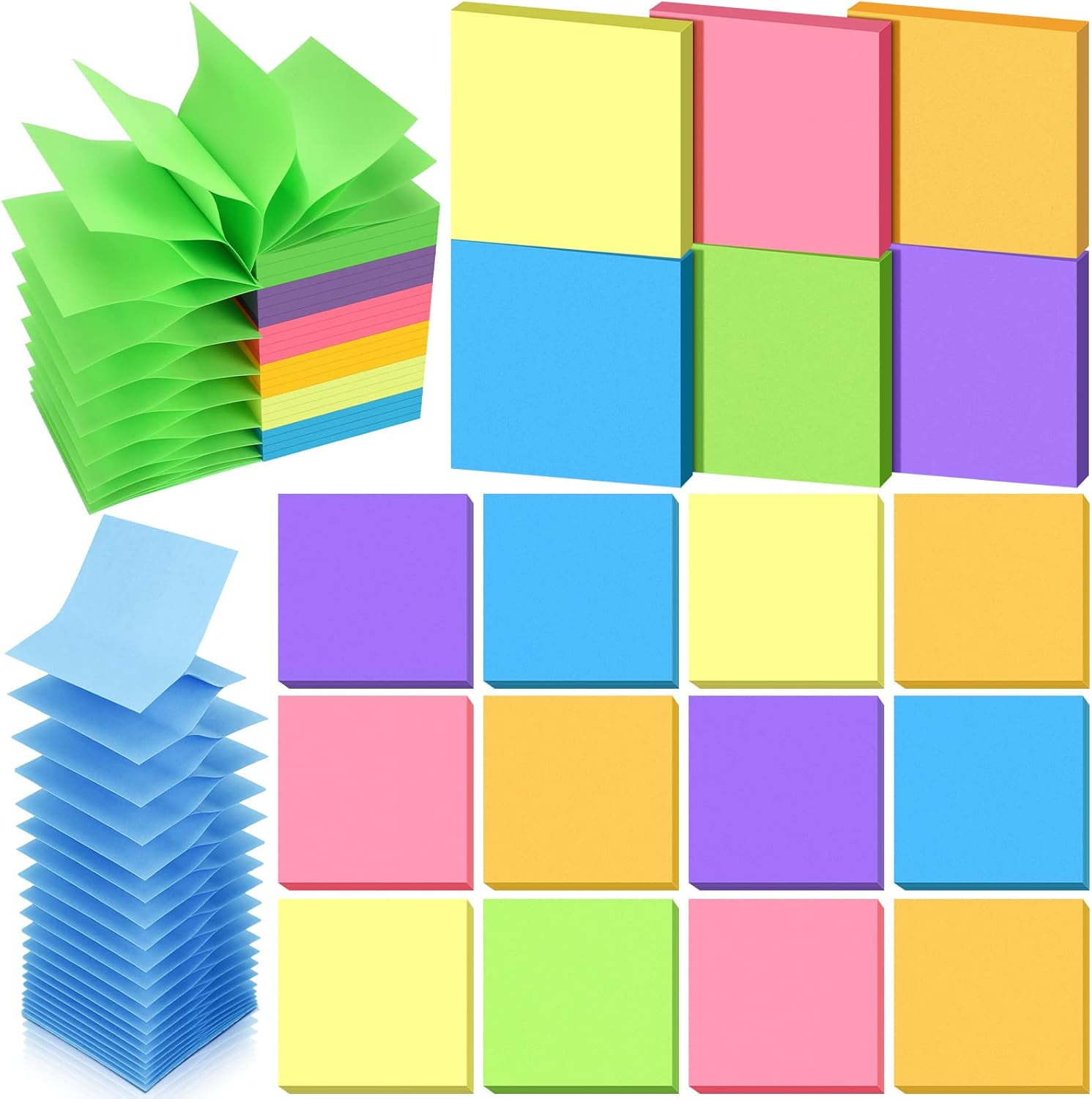 Pop Up Sticky Notes Sheets Colored Sticky Notes Self Adhesive Memo Pads ...