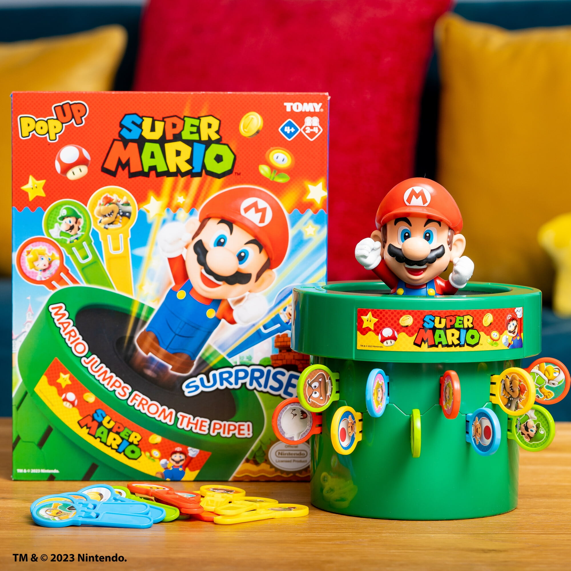Tomy Pop Up Super Mario 2023 Family and Preschool Board Game for Kids ...