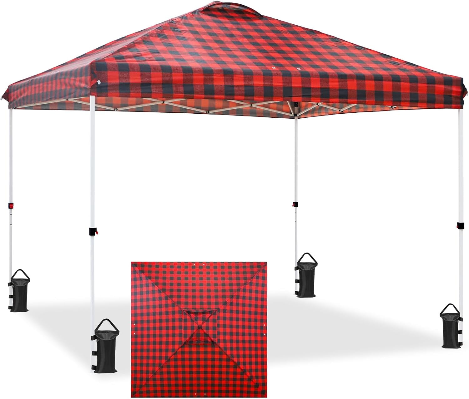 Pop Up Tent with Wheeled Carry Bag, 8 Stakes, 4 Ropes, 4 Weight Bags ...