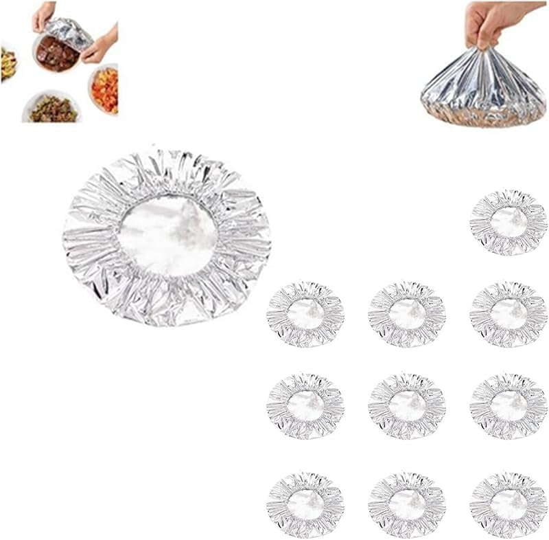 Pop-Up Tin Foil Food Insulation Cover, Adjustable Food Storage Covers ...