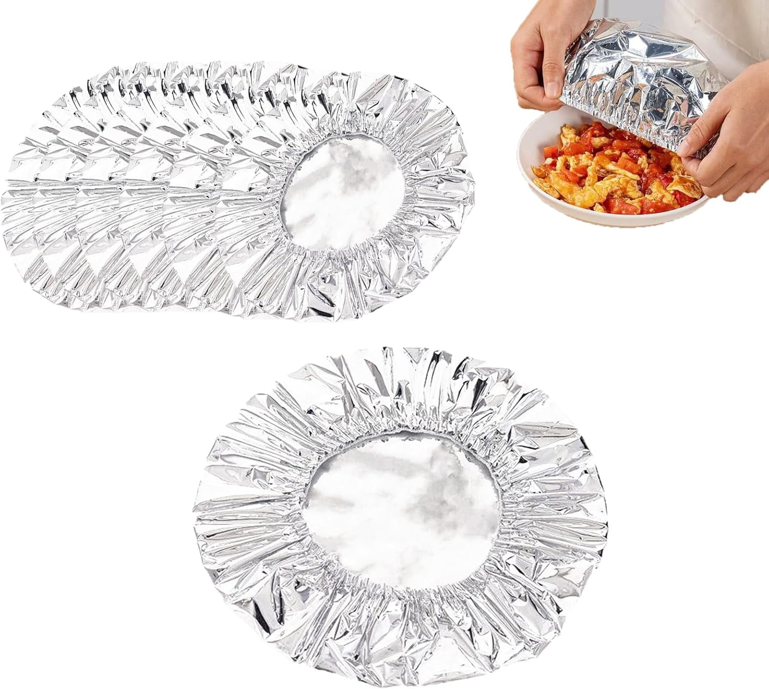 Pop-Up Tin Foil Food Insulation Cover, Reusable Aluminum Foil Heat Lid ...
