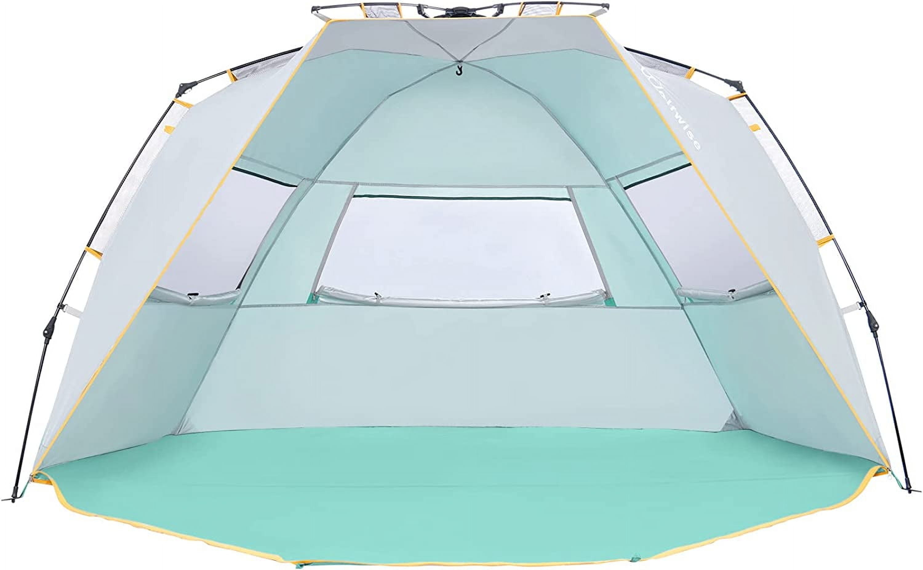 Pop Up XL Beach Tent 99" Wide for 4-6 Person UPF 50+ Portable Instant ...