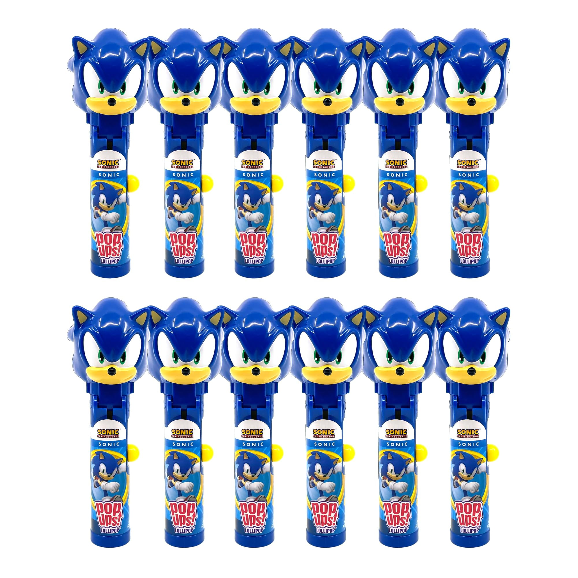 Pop Ups! Sonic The SAF21 Hedgehog Lollipop Holder - 12 Lollipops with ...