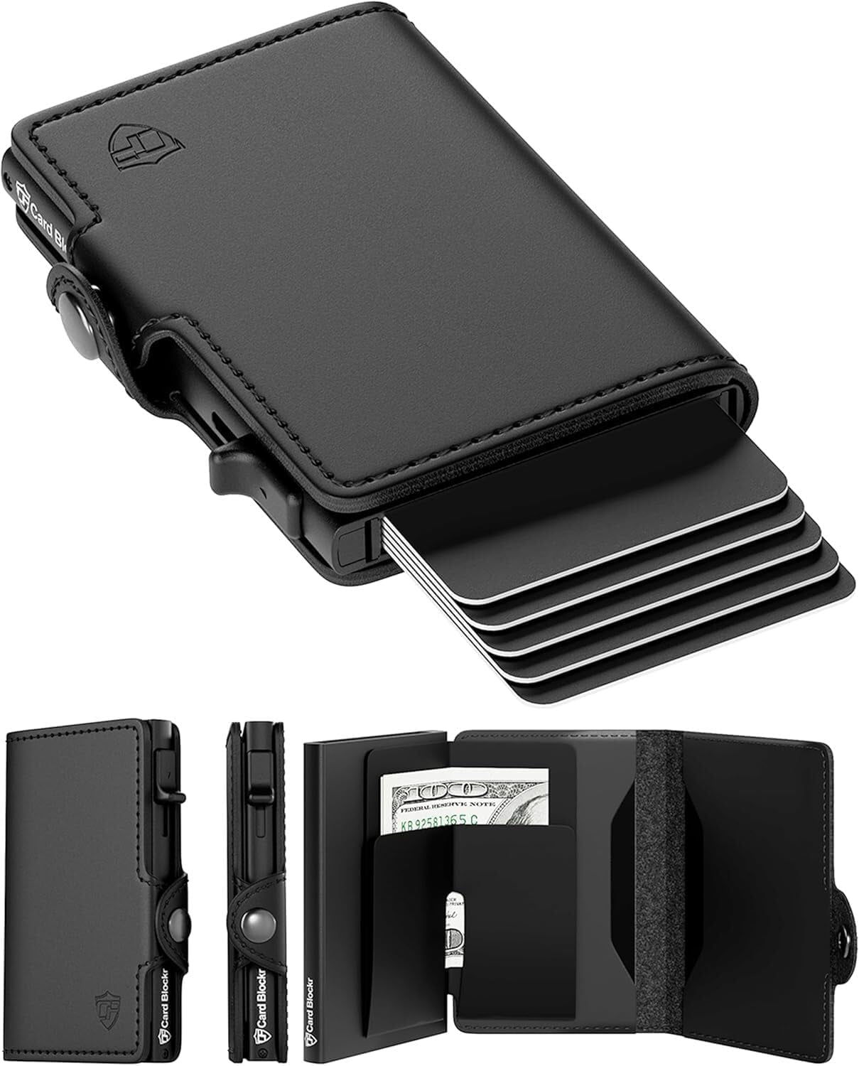 Pop Up Wallet for Men - RFID Blocking Leather Card Holder Wallet ...