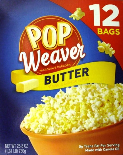 Pop Weaver Butter Microwave Popcorn 2.1 Oz, 12 Ct - Walmart.com