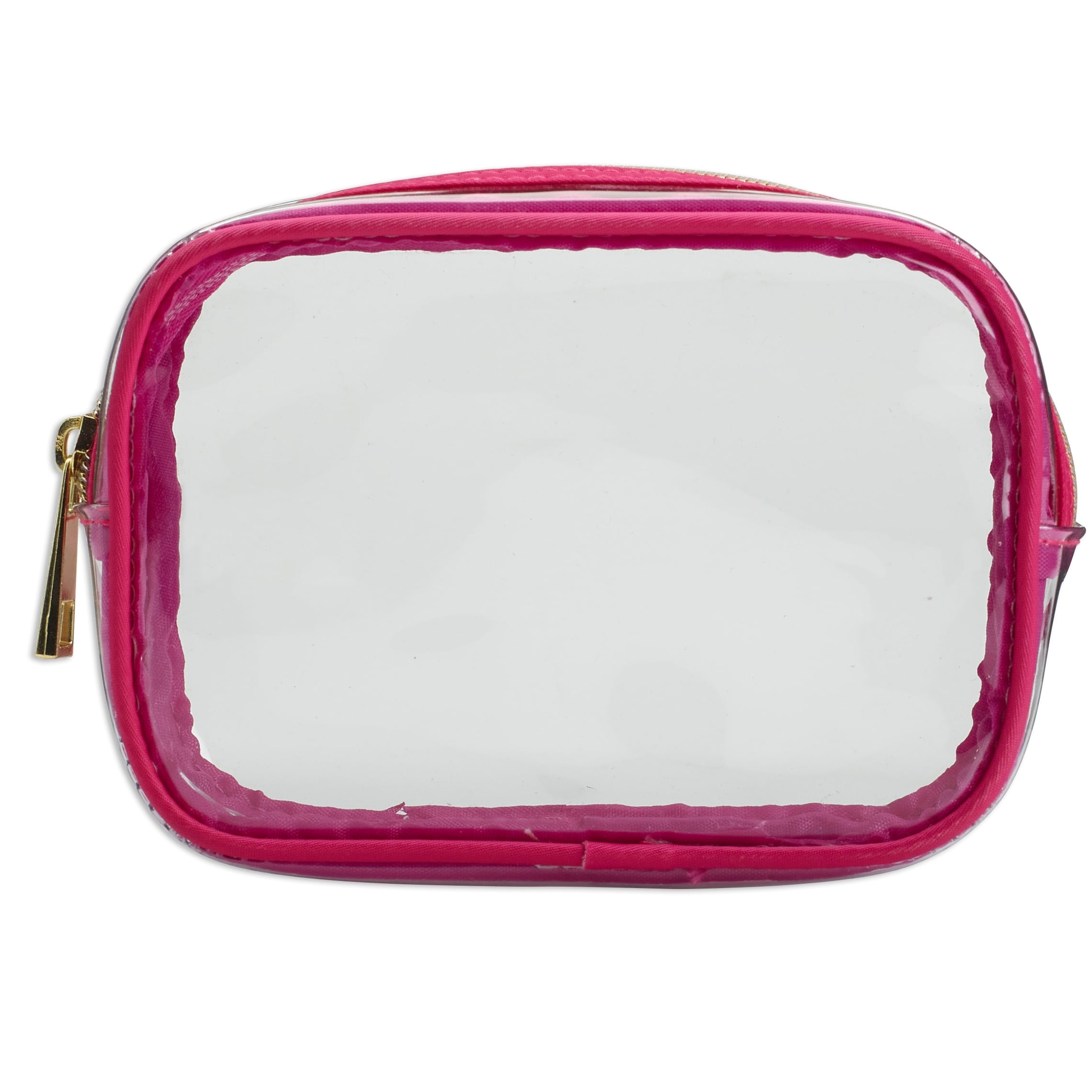 Pop-arazzi Small Clear/Pink Zippered Organizer, 1-Piece - Walmart.com