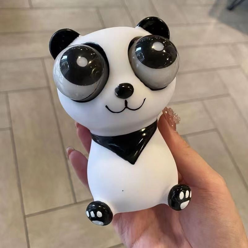Pop-eyed Panda Pinch Decompression Vegetable Worm Toys Staring Doll ...