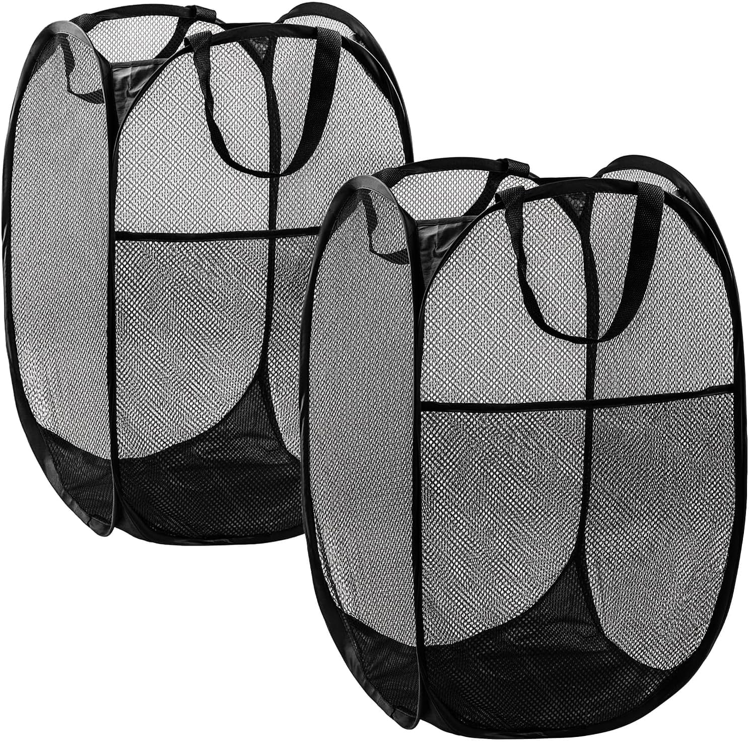 Pop up laundry basket, mesh pop-up laundry basket, foldable mesh ...
