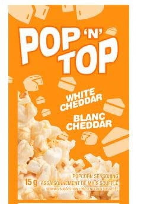 Pop n Top Popcorn Snack Seasoning 24x15g Packets - White Cheddar Flavor ...