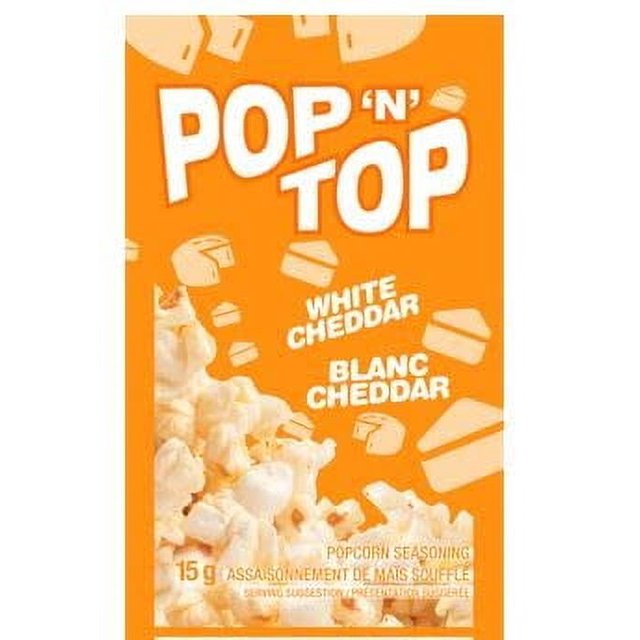 Pop n Top Popcorn Snack Seasoning 24x15g Packets - White Cheddar Flavor ...
