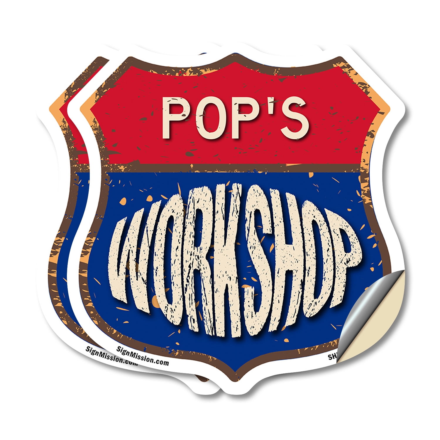 Pop's Workshop (2 Pack) 18 inch X 18 inch Shield Shaped Heavy Duty 3.2 ...