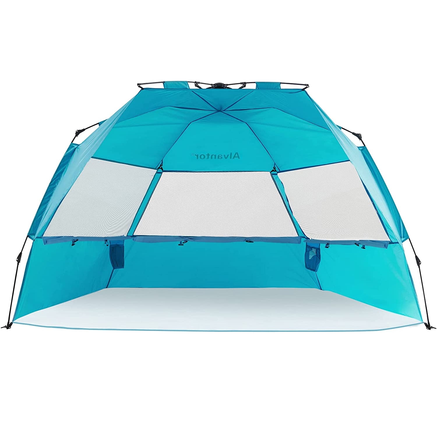 Pop-Up Beach Shelter for 3-4 People, UPF 50+ Sun Shade Canopy with Mesh ...