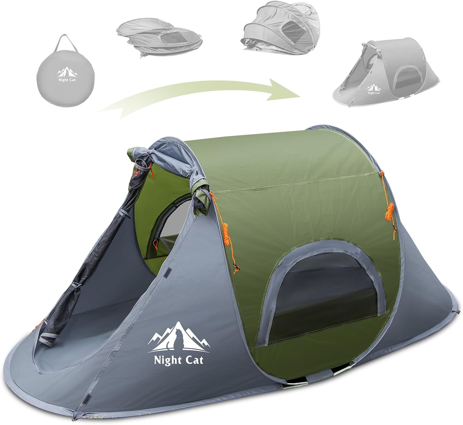 Pop-up Camping Tent: 1 Person Tent Waterproof Instant Easy Setup ...