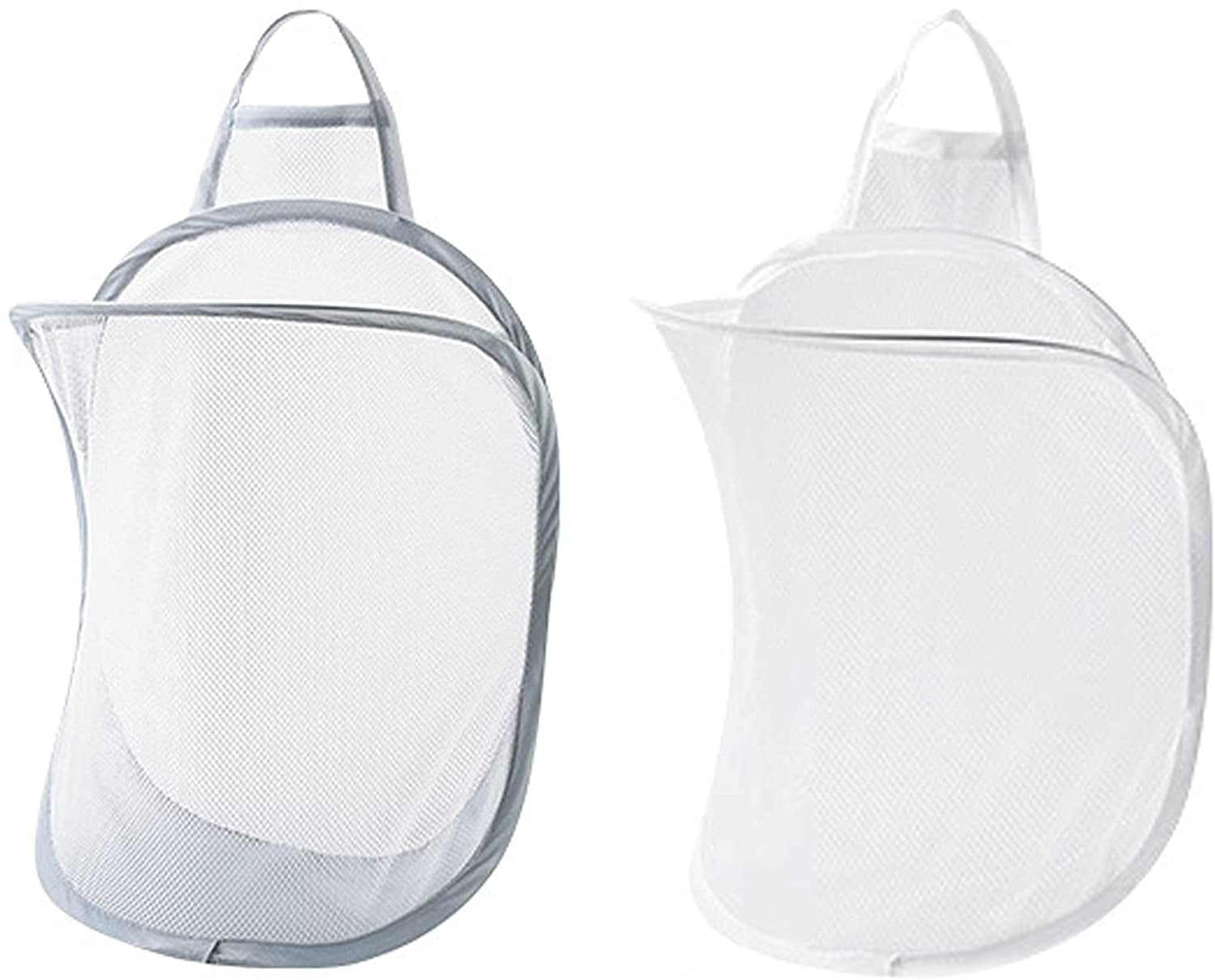 Pop-up Hanging Laundry Hamper - Small Mesh Laundry Basket - 2 Pack ...