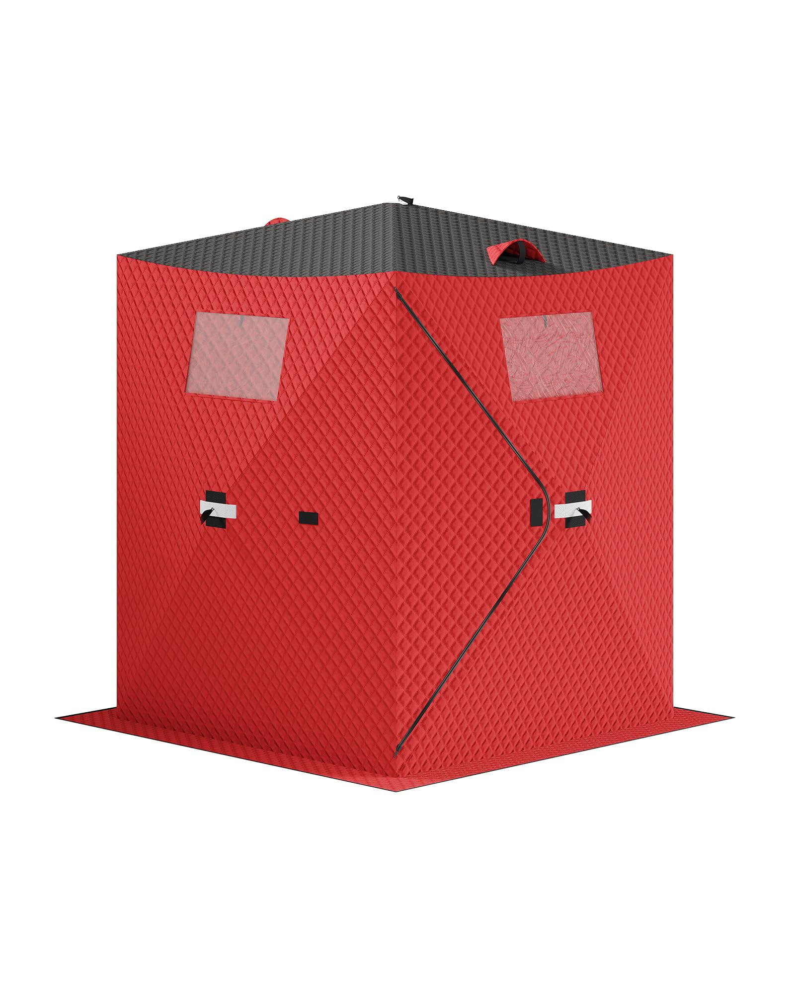 Pop-up Ice Fishing Tent for 6-8 Persons, Hub-Style Insulated Portable ...