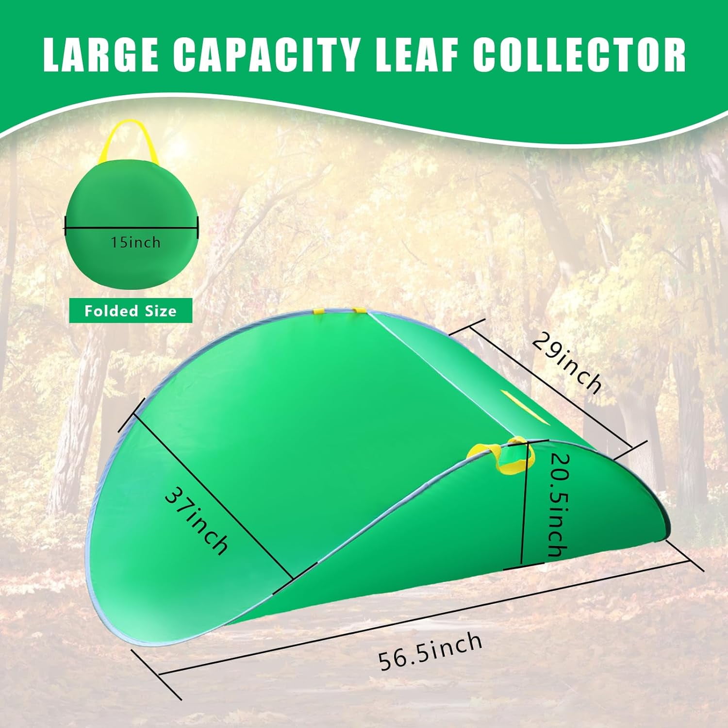 Pop-up Leaf Bag Weeds Collection Container Garden Leaves Flowers Waste ...