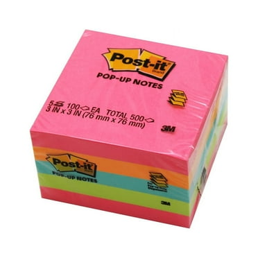 Post-it Full Stick Sticky Notes, 3x3 inches, Supernova Neons Collection ...