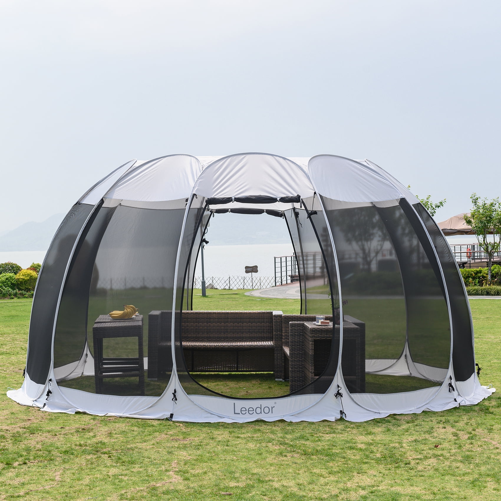 12x12Ft Pop-Up Canopy Screen House Tent - Lightweight Outdoor Screen ...
