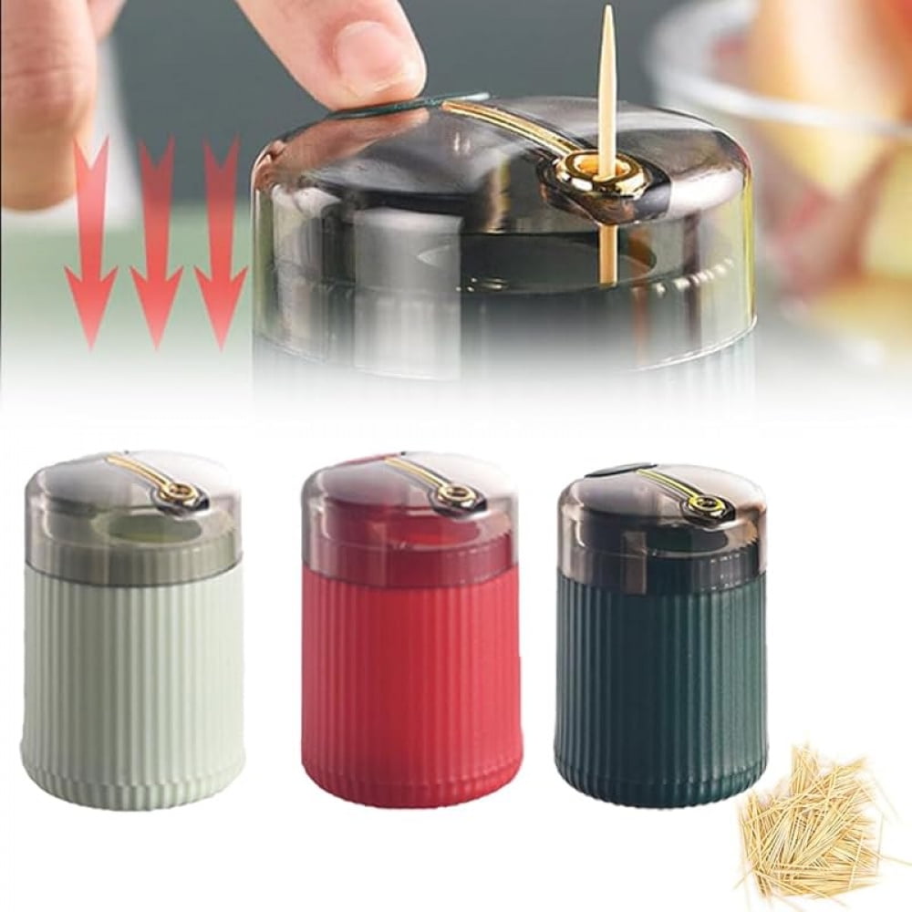 Pop up Toothpick Dispenser,Mini Press up Automatic Toothpick Holder ...