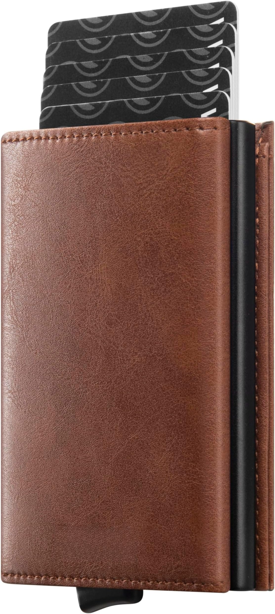 Pop up Wallet Minimalist Wallets RFID Blocking Leather Credit Card ...