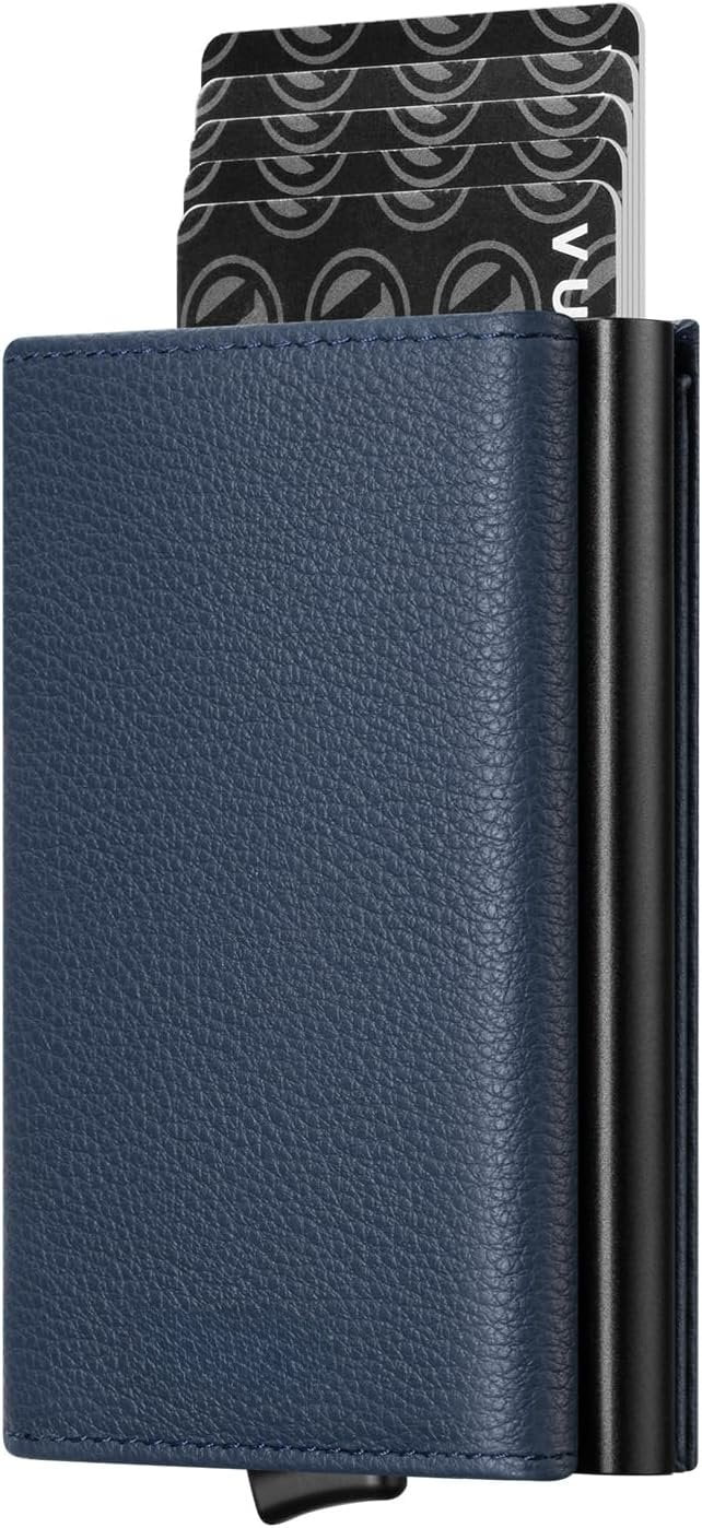 Pop up Wallet Minimalist Wallets RFID Blocking Leather Credit Card ...
