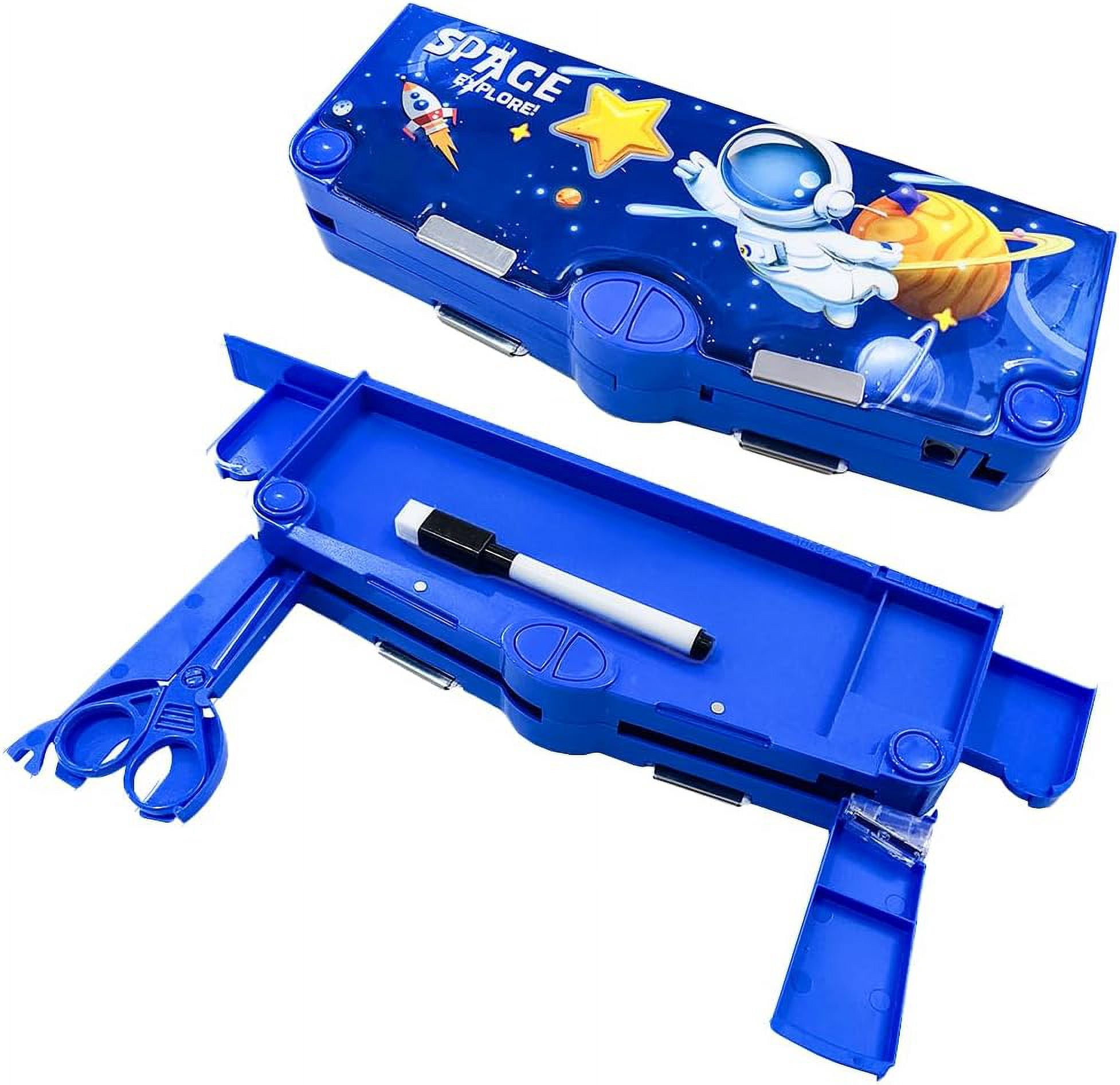 Cartoon Pencil Cases with Pencil Sharpener, Scissors, Schedule ...